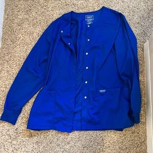 Cherokee | Tops | Royal Blue Cherokee Scrub Jacket | Poshmark